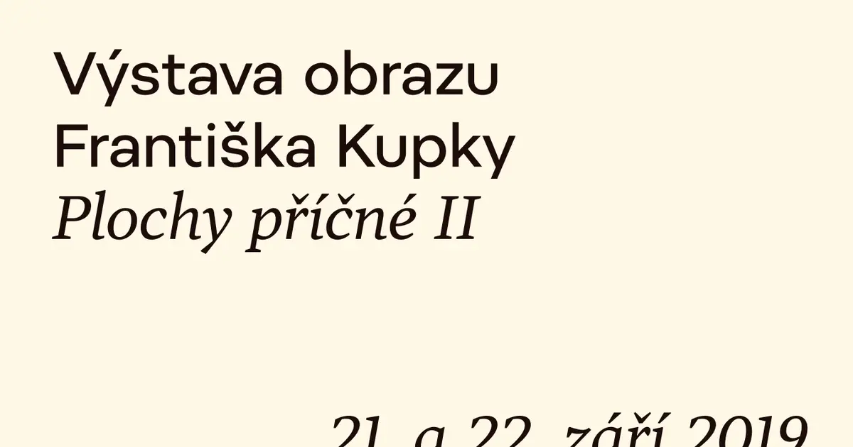 Výstava obrazu Plochy příčné II Františka Kupky na Opočně - ÚPS Sychrov